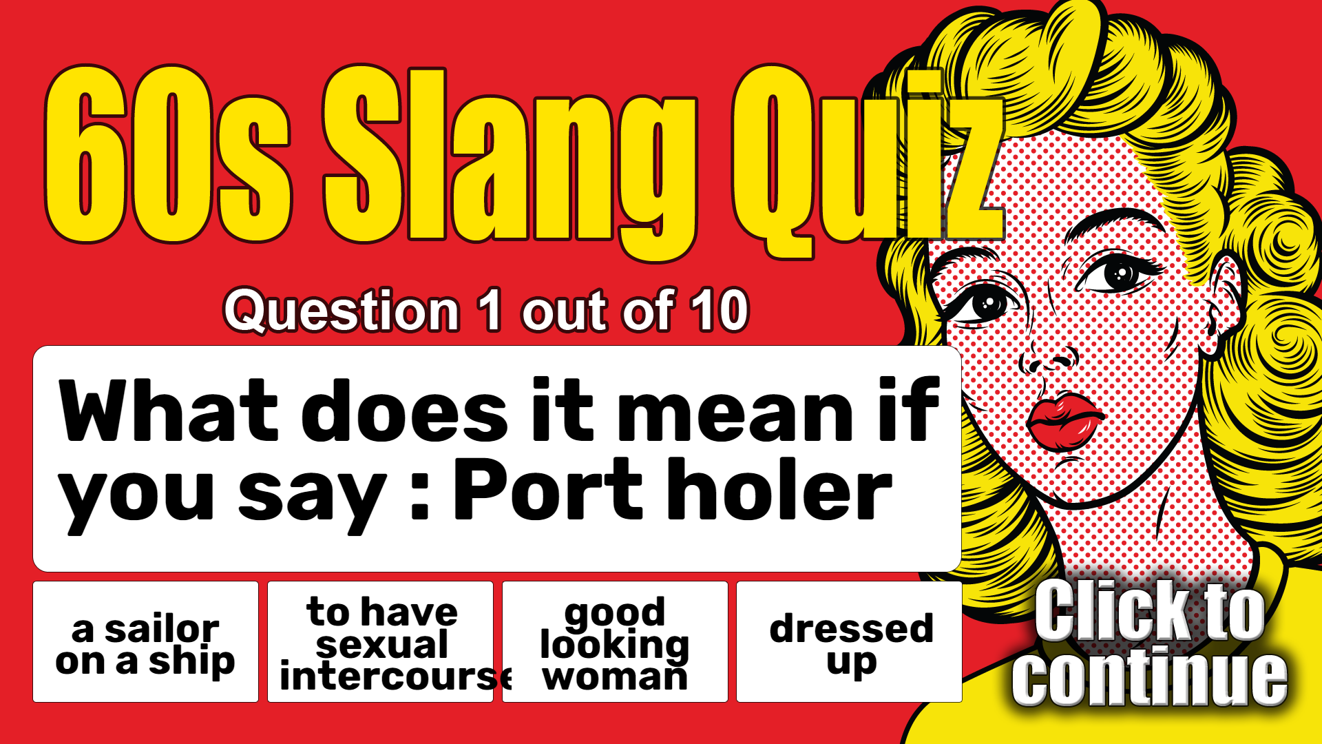 1960s Slang Quiz