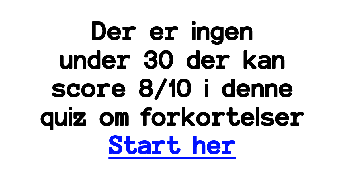 Quiz: Forkortelser